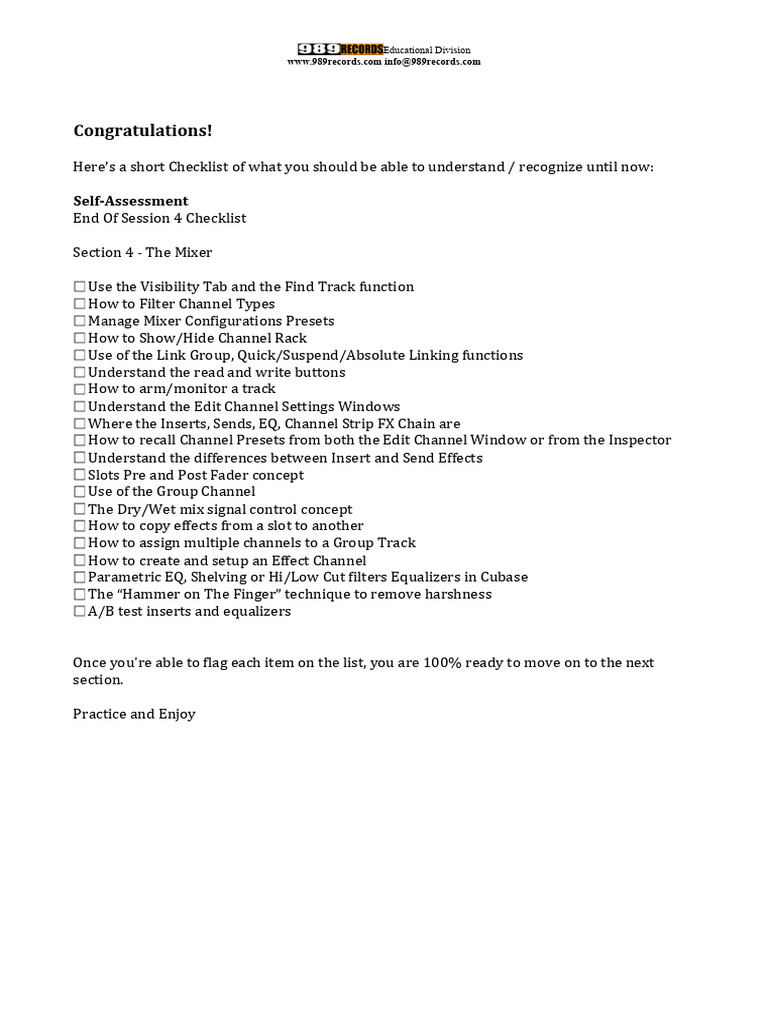 Congratulations!: Self-Assessment | PDF