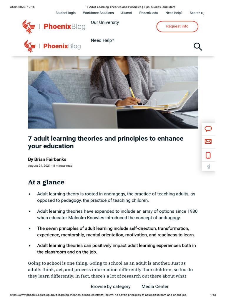 7 Adult Learning Theories and Principles _ Tips, Guides, and More | PDF ...