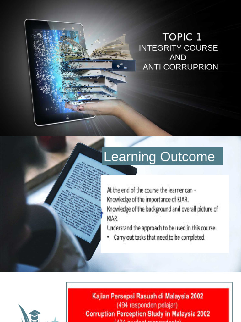 Topic 1 Integriti Course and Anti Corruption | PDF