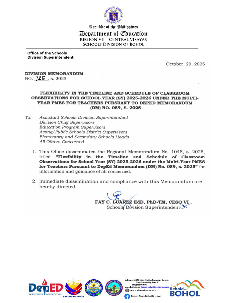 Classroom Observation Schedule Flexibility 2025-2026 | PDF ...