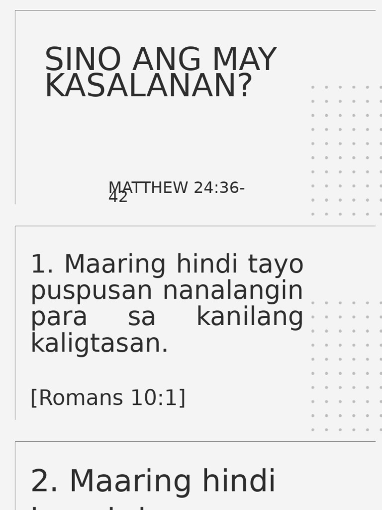 Sino Ang May Kasalanan | PDF