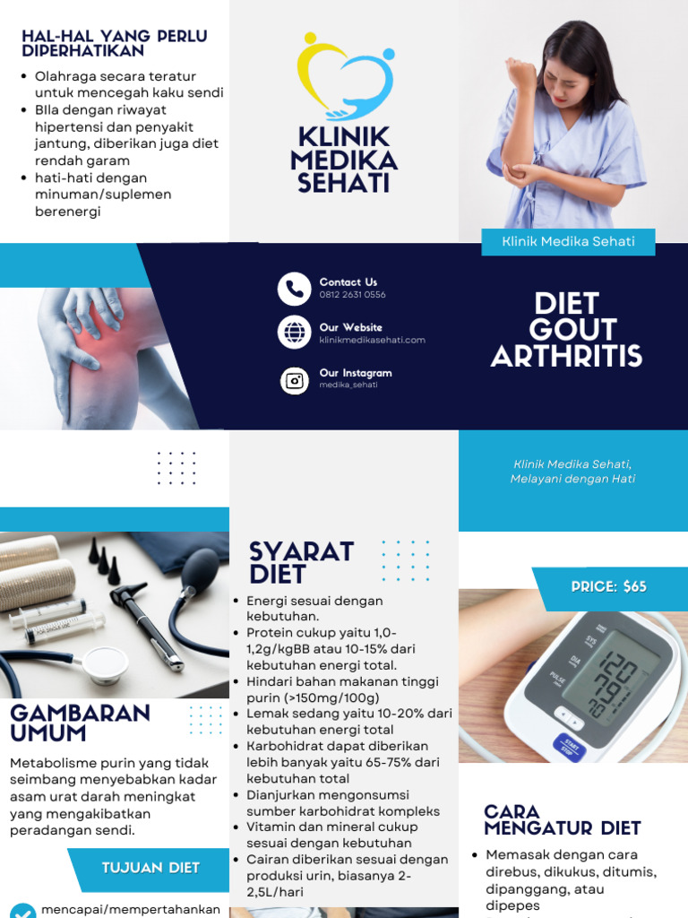 3.LEAFLET GOUT ARTHRITIS (CANVA) | PDF