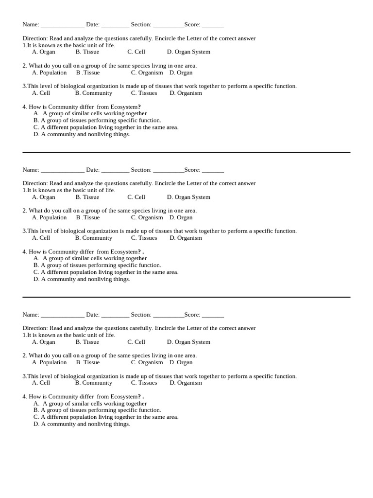 Assessment in Final Demonstration | PDF | Tissue (Biology) | Biology