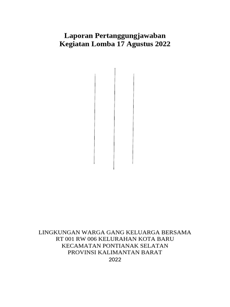 Laporan Lomba 17 Agustus 2022 RT 001 | PDF
