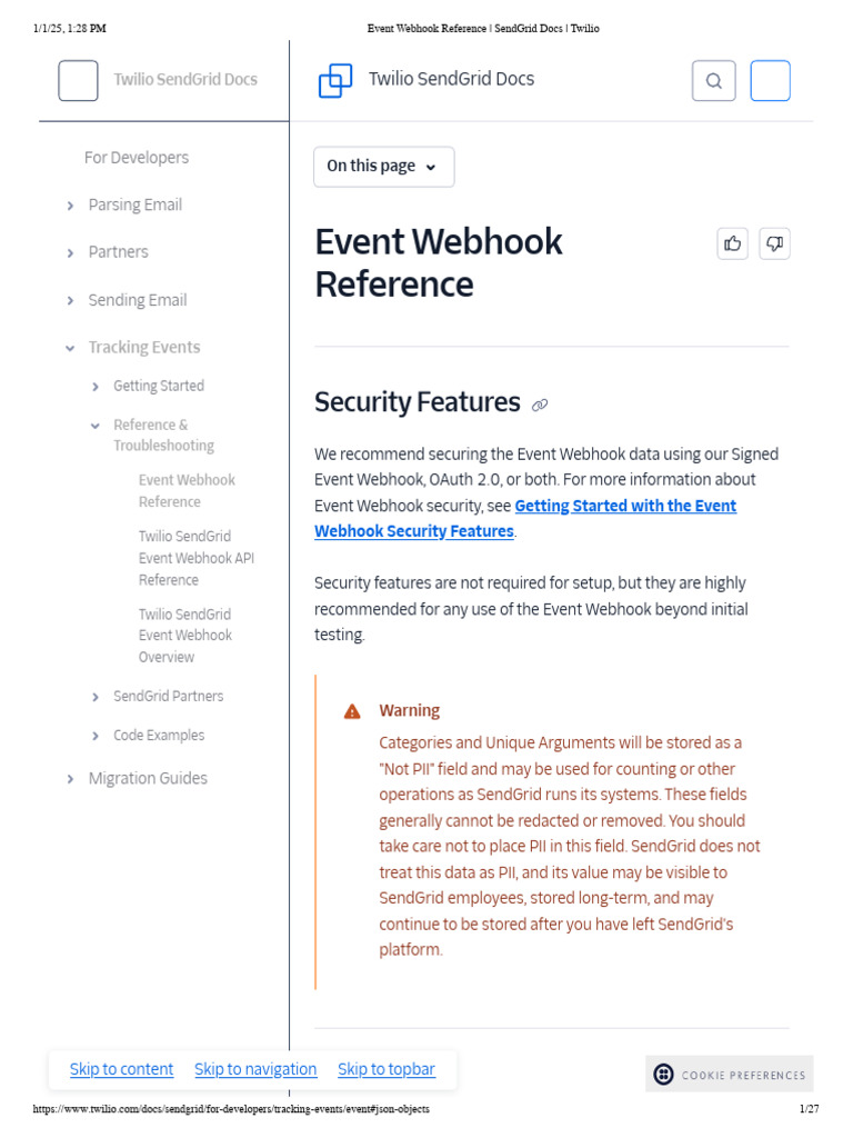SendGrid Event Webhook Overview | PDF | World Wide Web | Internet & Web