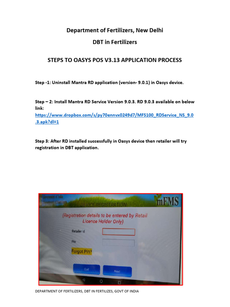 Oasys Device - V3.13 - Update User Manual | PDF