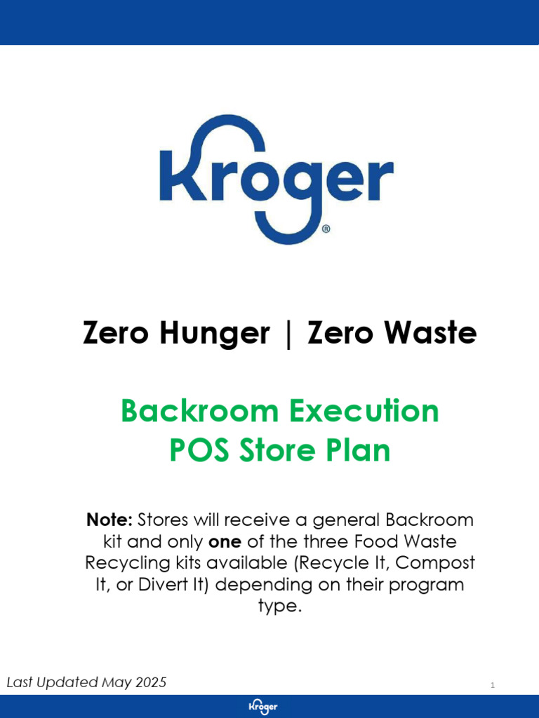 ZHZW Backroom Ops Signage Playbook FY25 Final | PDF | Recycling | Waste
