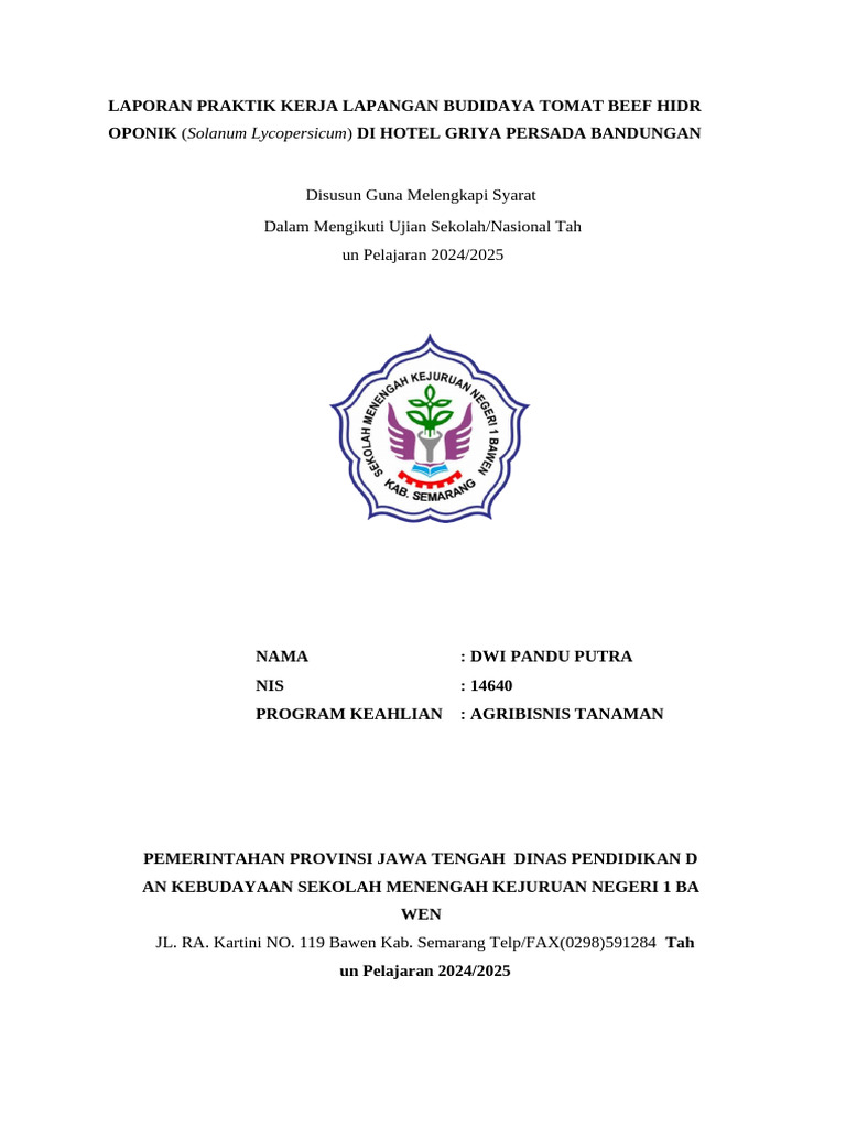Budidaya Tomat Beef Hidroponik di PKL | PDF
