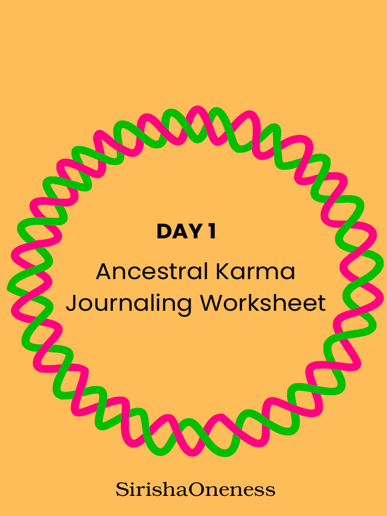 Day 1 Ancestral Karma Worksheet | PDF