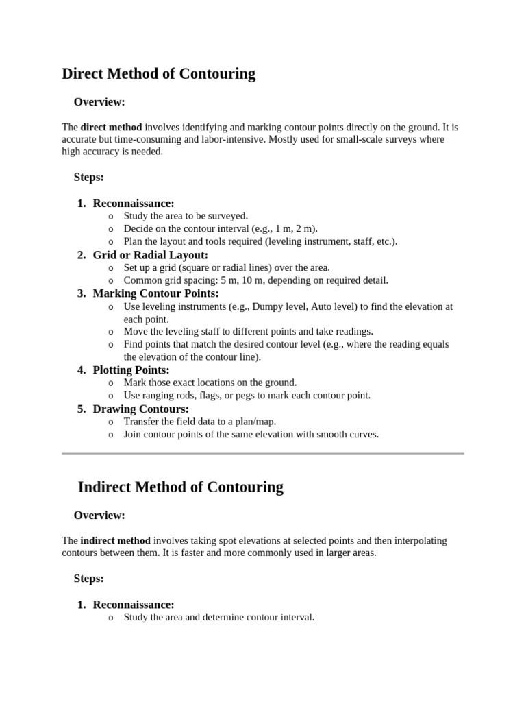 Direct Contouring Method Explained | PDF | Contour Line | Interpolation