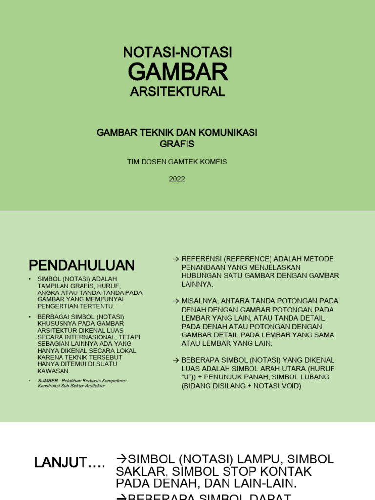 Notasi Gambar Gamtek Komfis 2022 | PDF