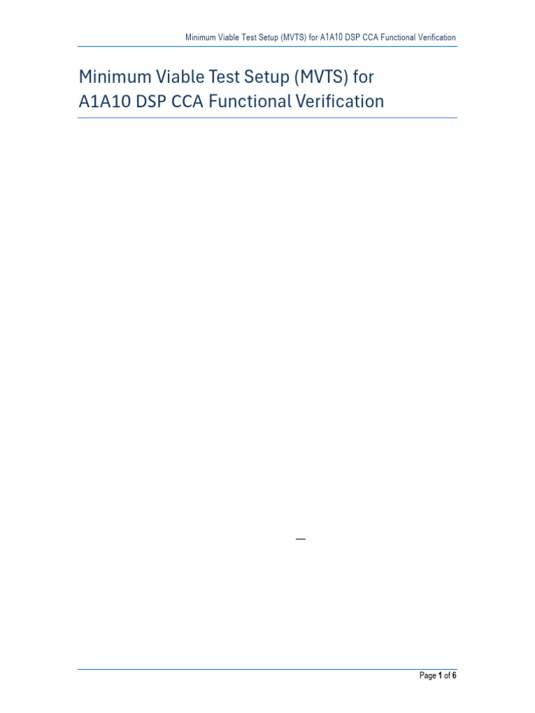 A1A10 CCA DSP Test Procedure May 25 v1.0 | PDF | Computer Engineering ...