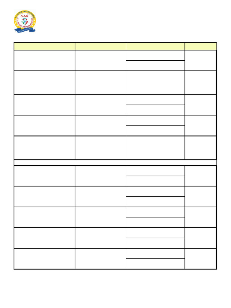 Timetable of Extra Classes - Grade12 | PDF