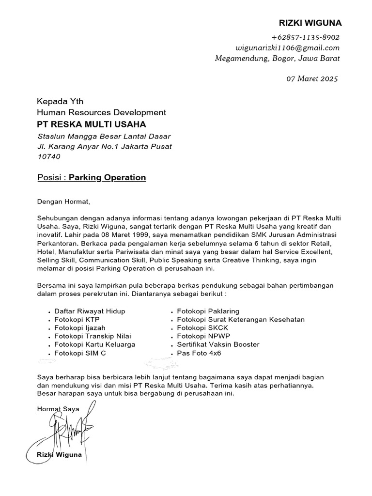 Rmu Letter | PDF
