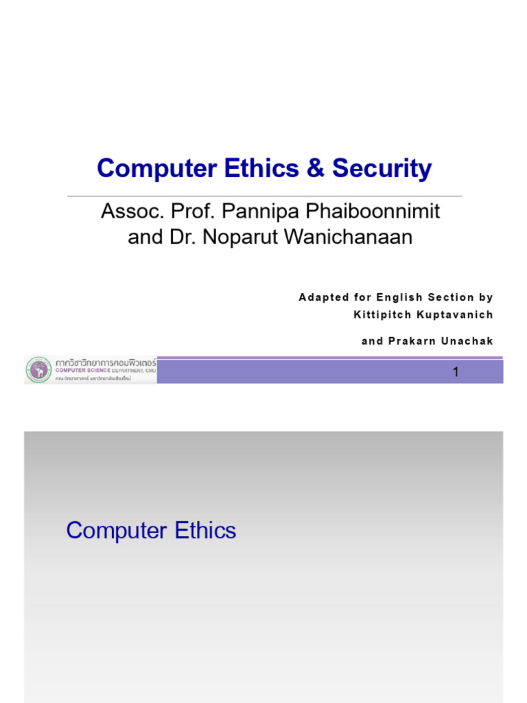 11 Computer Ethics Security En | PDF | Security Hacker | Security