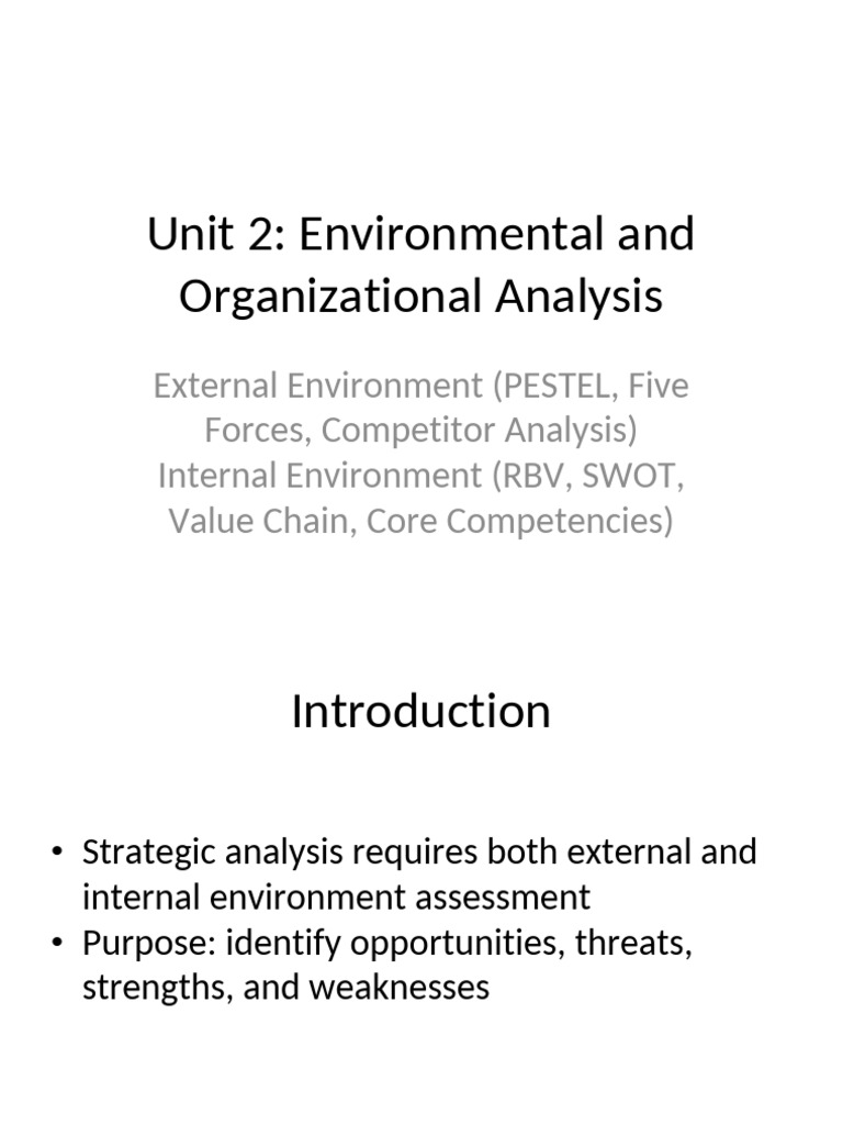 Strategic Environmental Analysis Guide | PDF