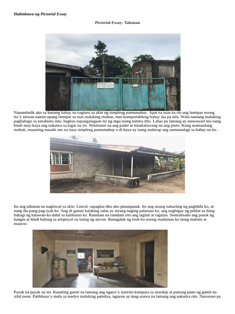 Halimbawa NG Pictorial Essay | PDF