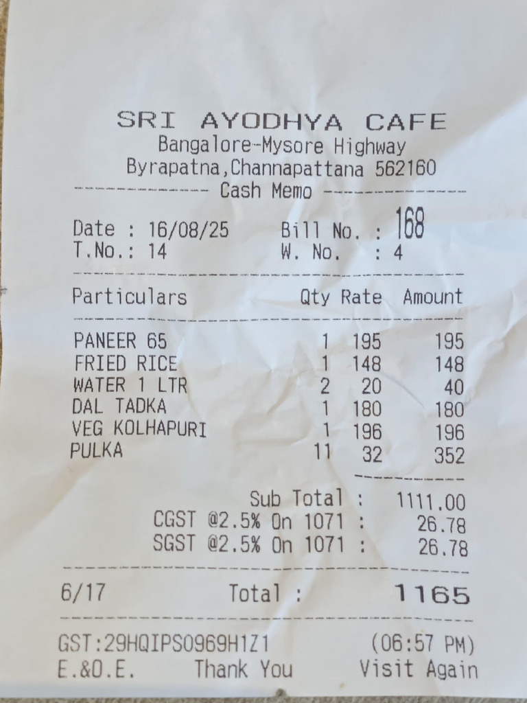 Food Bill | PDF