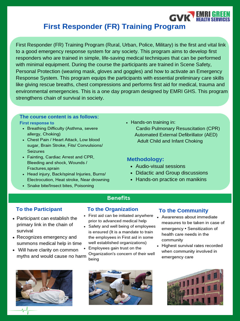 First Responder Training Overview | PDF | Cardiopulmonary Resuscitation ...