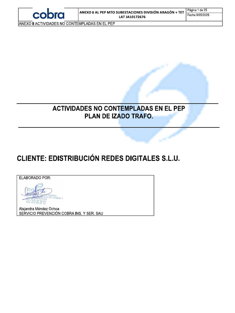 Plan Izado Trafo - Firmado | PDF