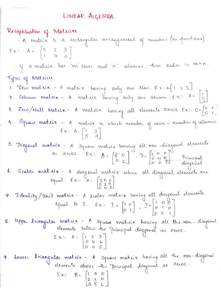 M1 - Linear Algebra | PDF