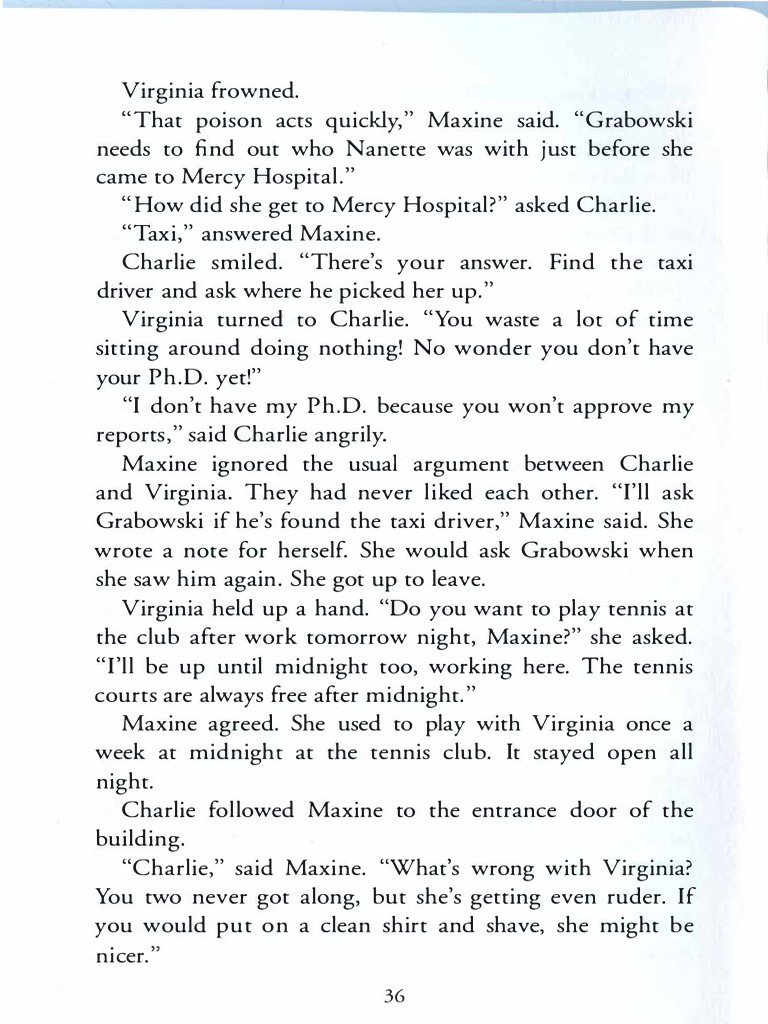 " How Did She Get To Mercy Hospital?" Asked Charlie. "Taxi," Answered ...