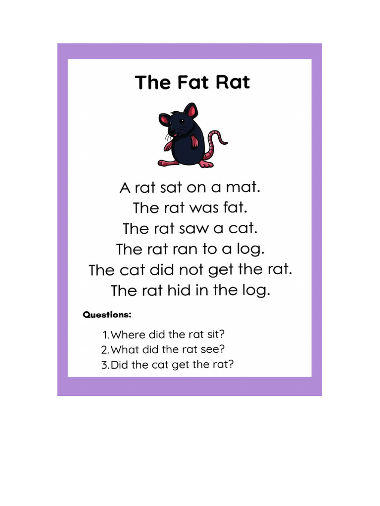 Short and Long A Stories | PDF