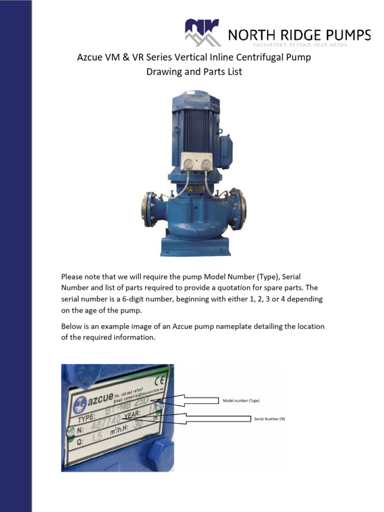 Azcue VM VR Pump AE ME Cooling | PDF