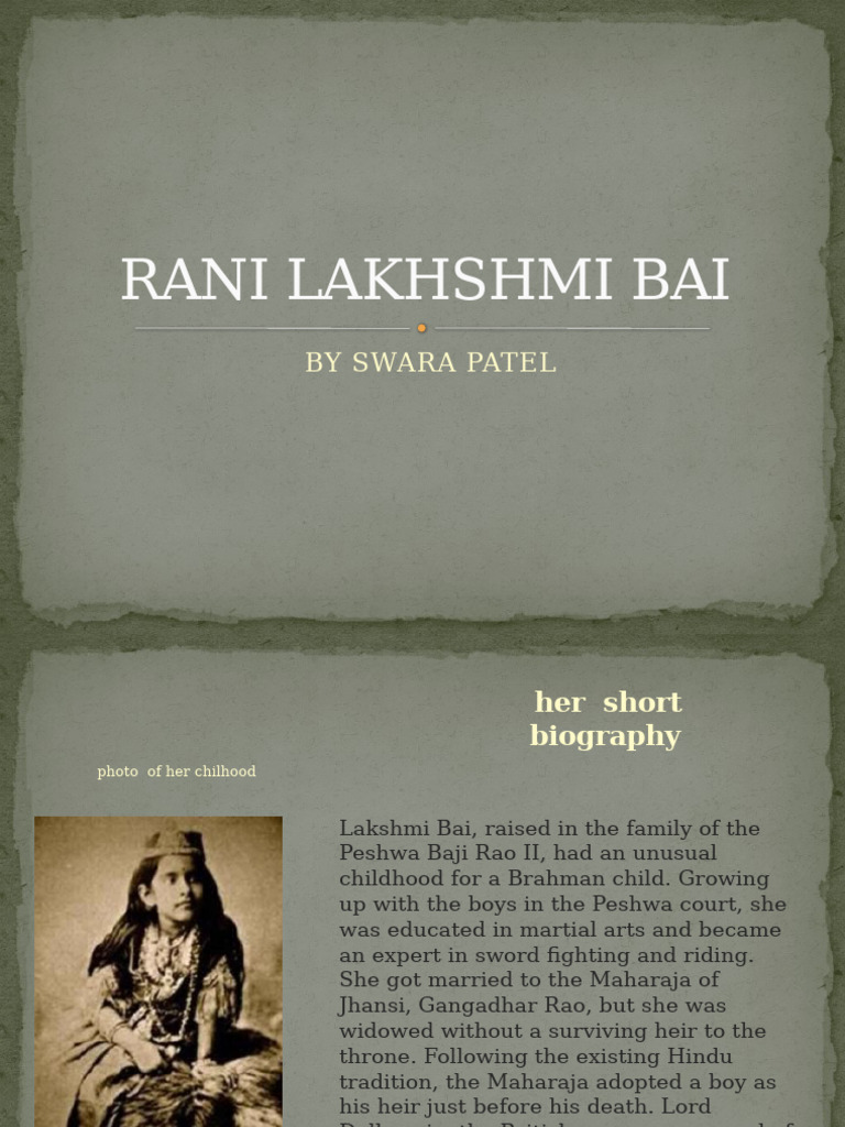 Rani Lakshmi Bai: Warrior Queen of Jhansi | PDF | British India