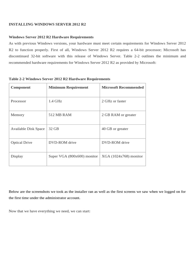 Step by Step Installing Windows Server 2012 r2 | PDF
