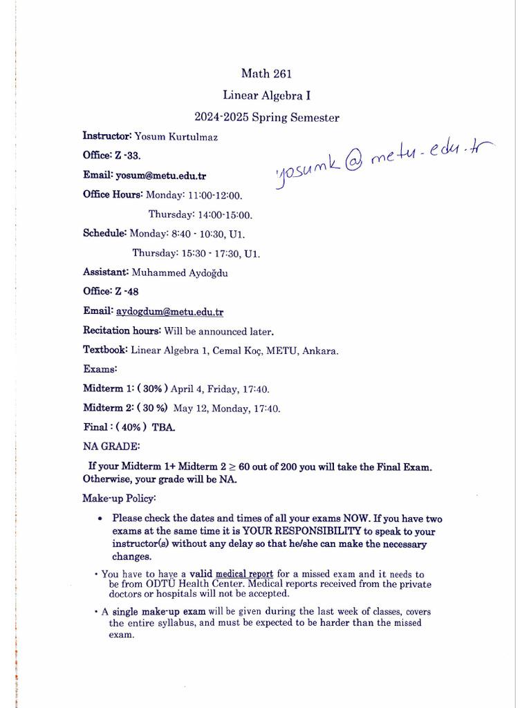 Math 261 Syllabus | PDF