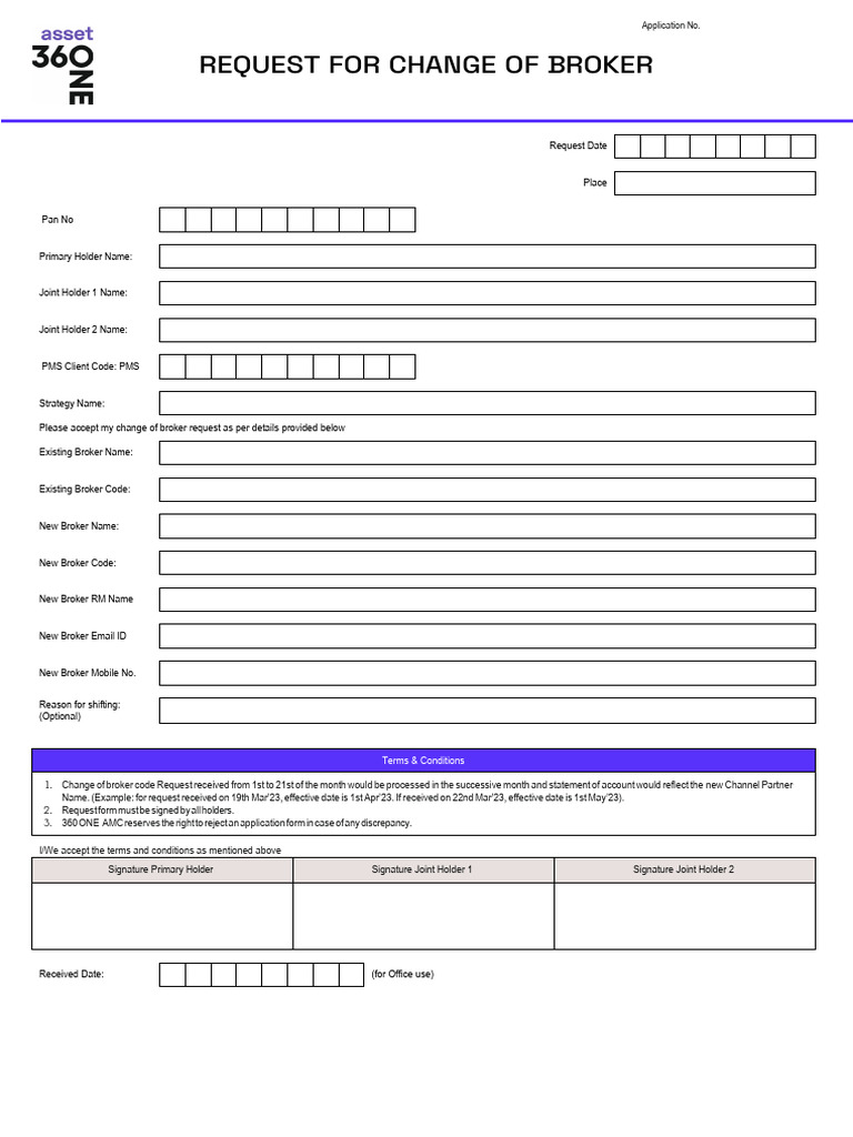 Change of Broker Request Form | PDF