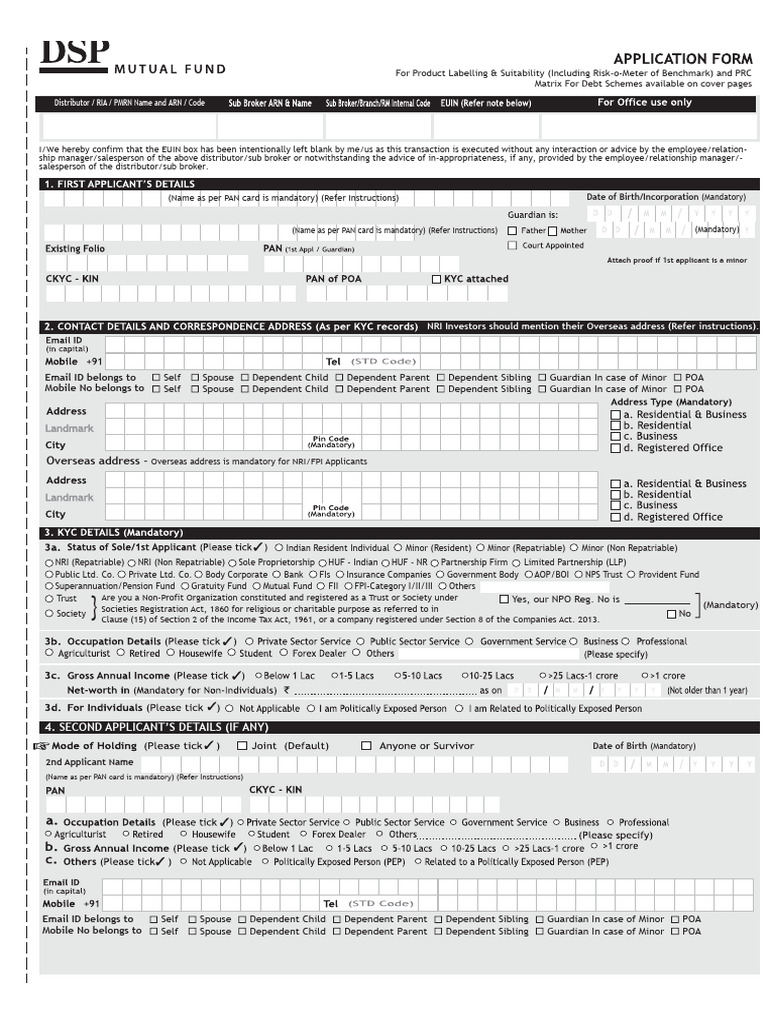 DSP New Application Form 2 | PDF | Identity Document | Debit Card
