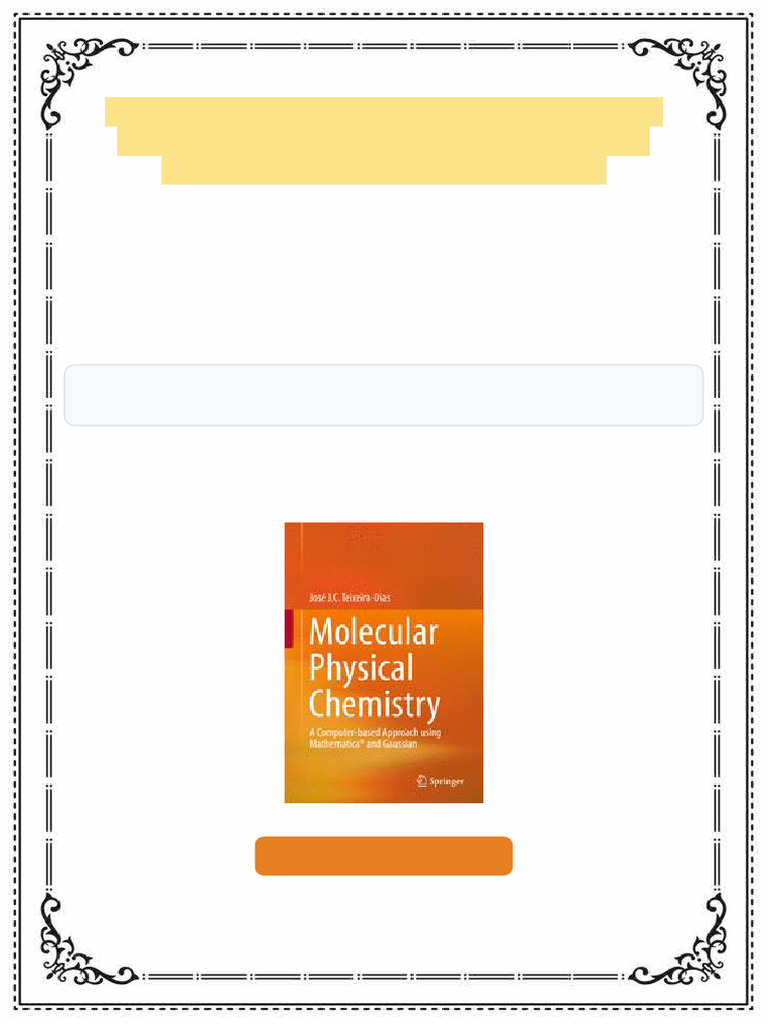 Molecular Physical Chemistry A Computer based Approach using ...