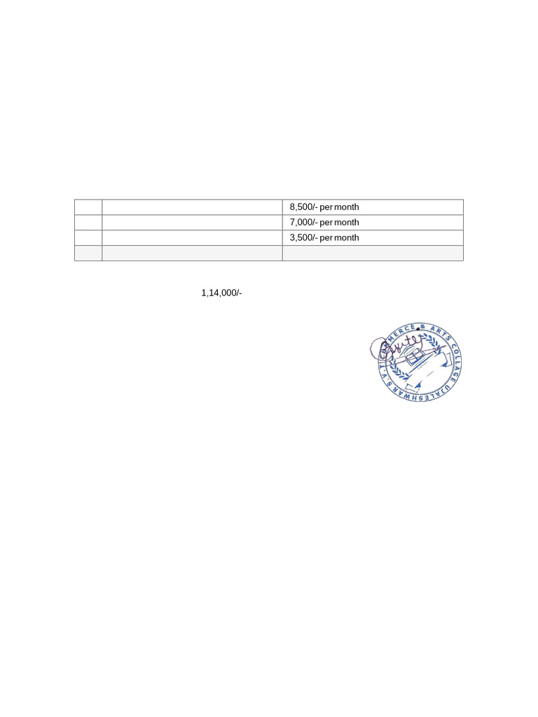 Filled Certificate For Tuition Fee With Total-1 | PDF