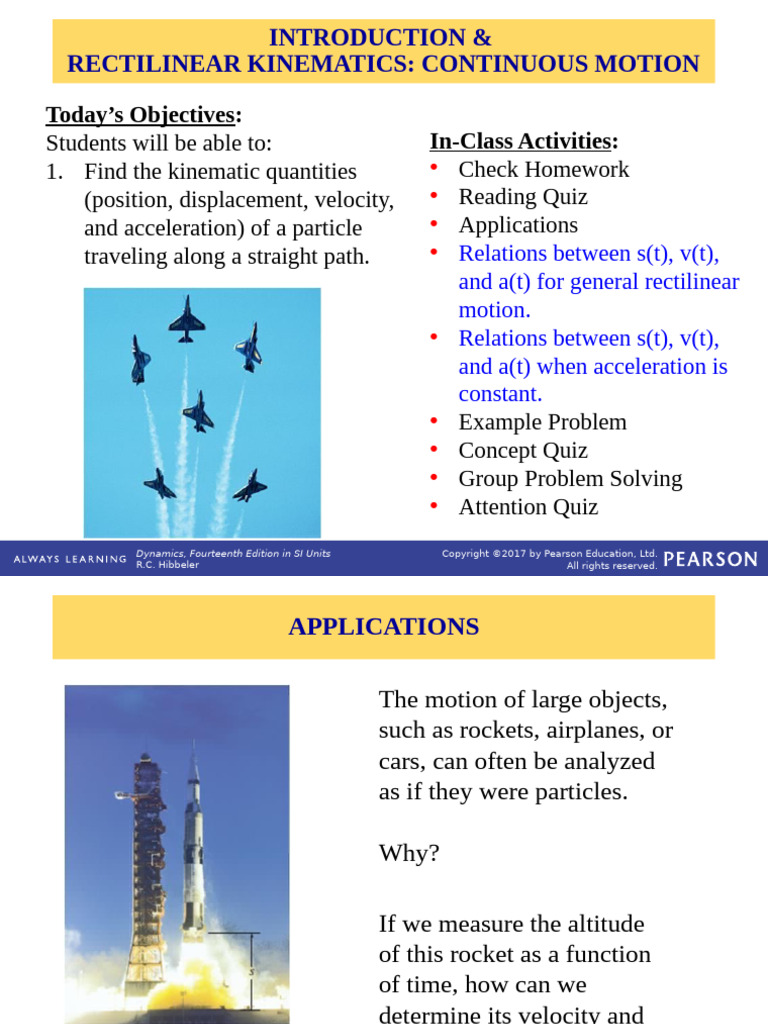 Kinematics of Rectilinear Motion | PDF | Velocity | Acceleration