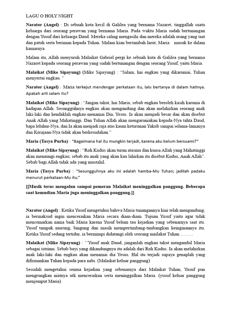 Kelahiran Yesus: Kisah Maria dan Yusuf | PDF
