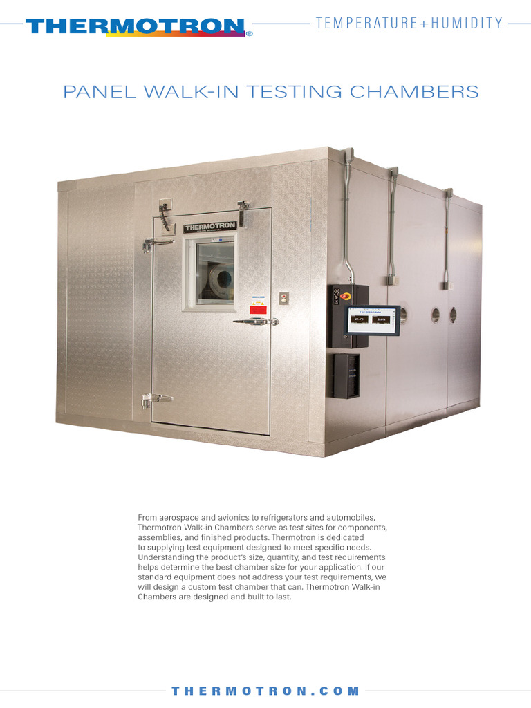 Panelized Walk-In Testing Chambers | PDF | Humidity | Refrigeration