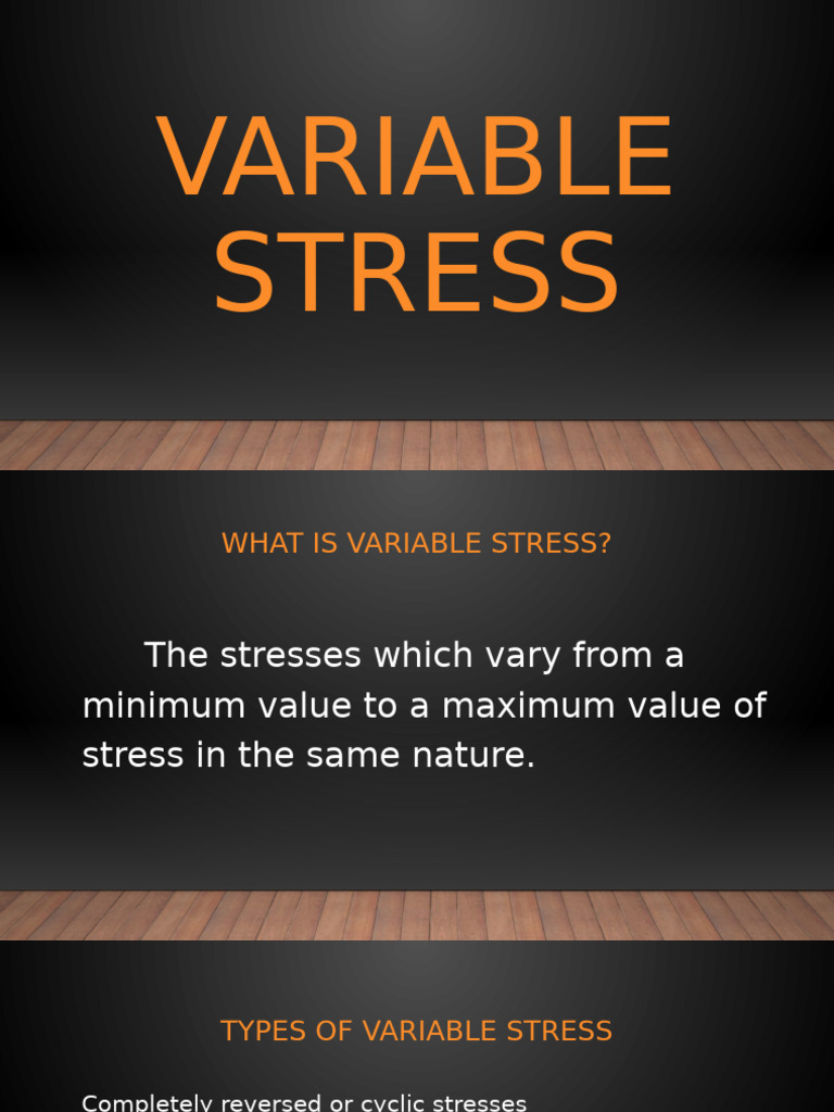 Variable Stress | PDF | Strength Of Materials | Fatigue (Material)
