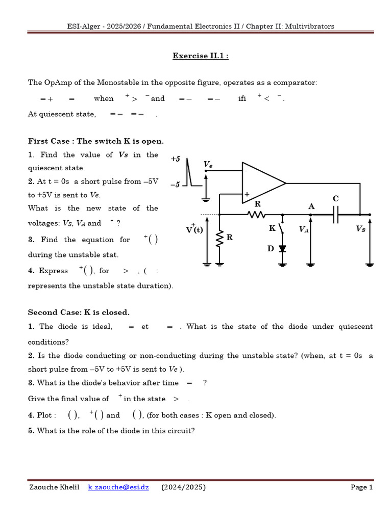 Exercise 1 Chapter II | PDF