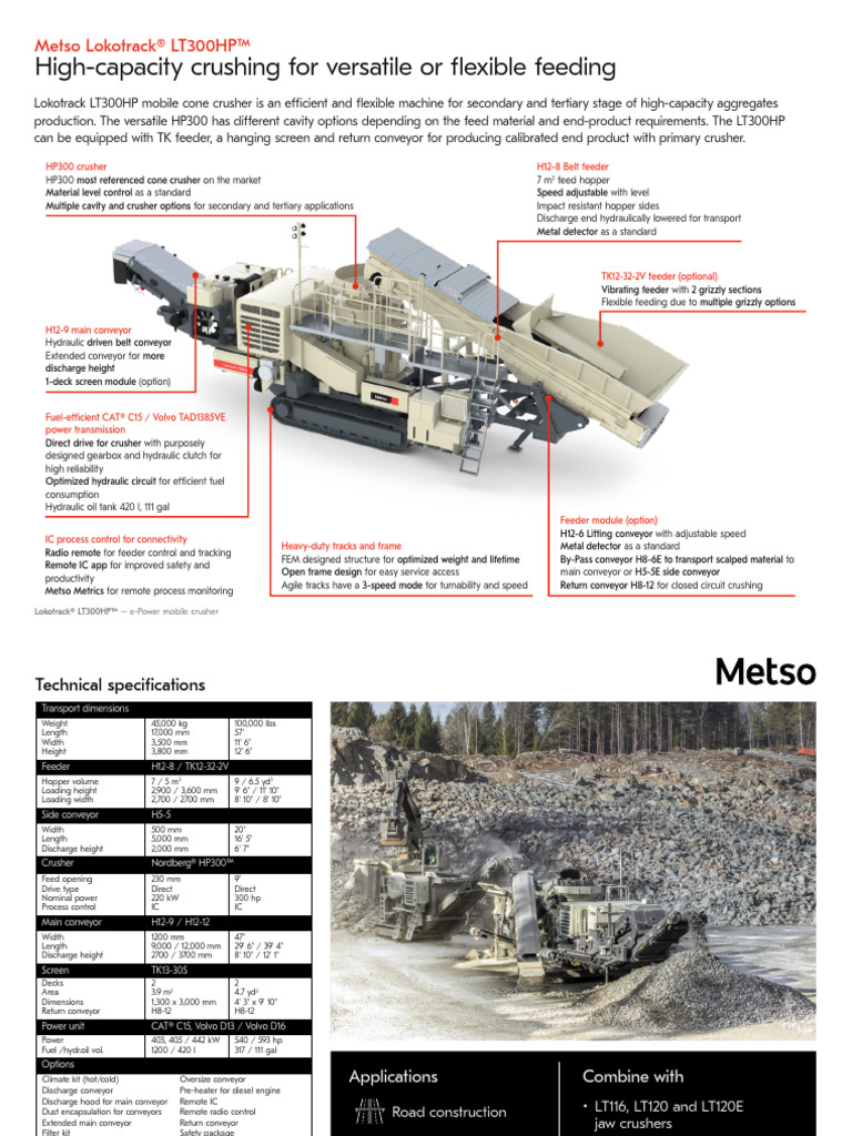 Metso Lokotrack LT300HP Mobile Crusher | PDF