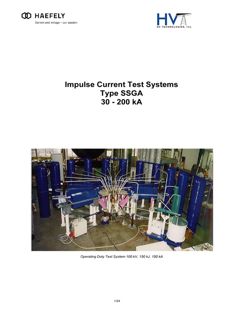 HVT Ds Haefely SSG Series Current Ig | PDF | Electric Current | Voltage