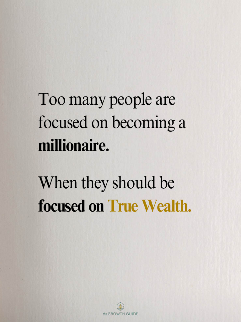 Focus On True Wealth 1724517279 | PDF | Social Psychology | Behavioural ...