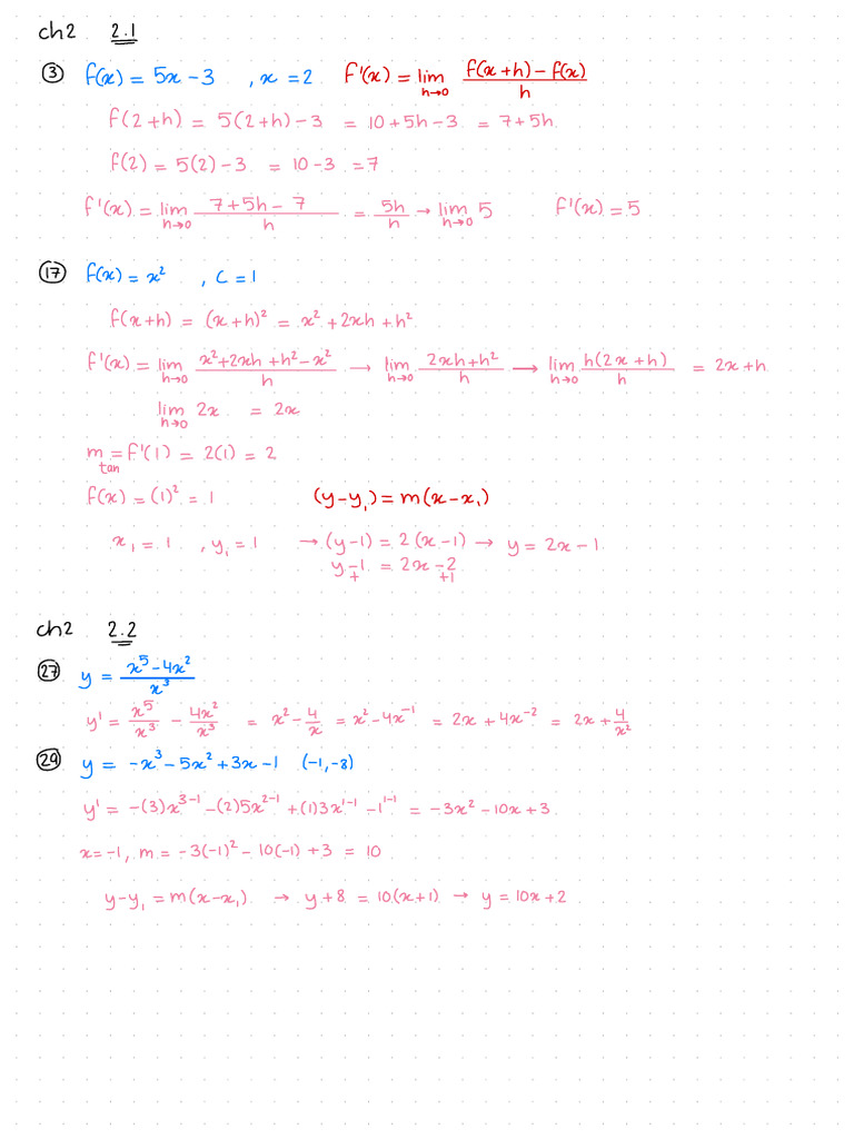 Calculus Chapter 2 | PDF