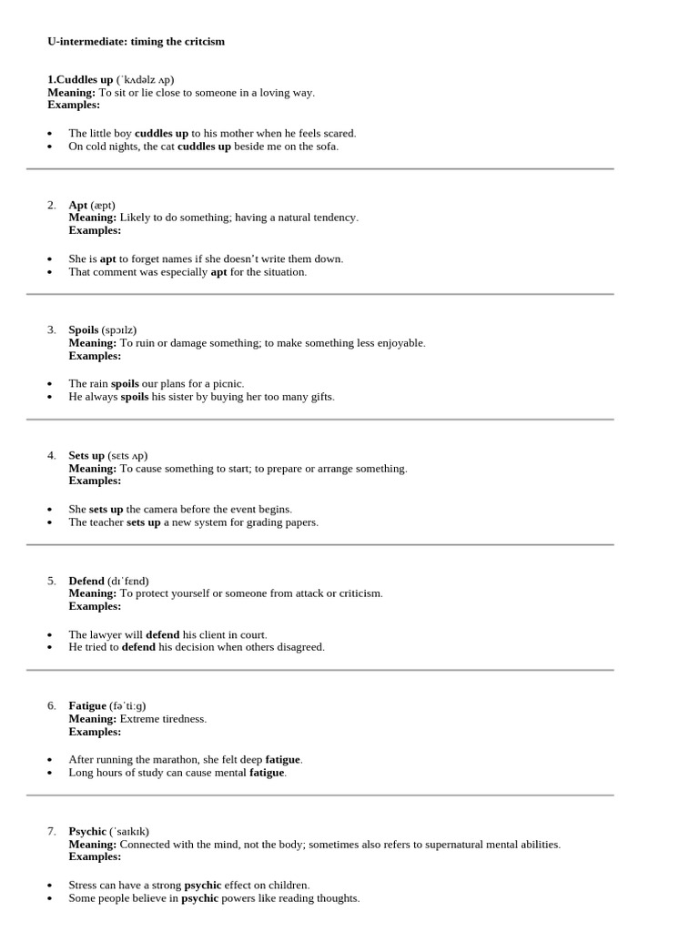 ELS vocab | PDF | Noise | Sound