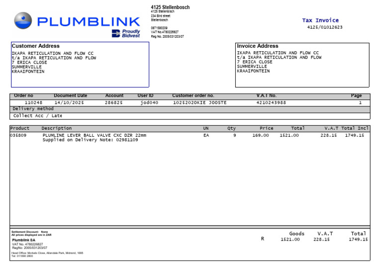 K8 Document Invoice-01012623 | PDF | Business Documents