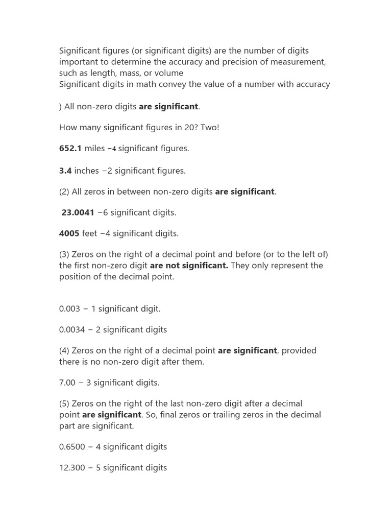 Significant Figures | PDF | Significant Figures | Applied Mathematics