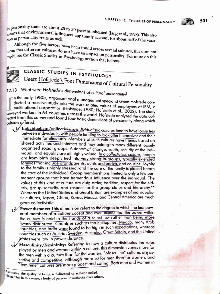 Dimensions of Cultural Personality | PDF | Behavioural Sciences ...