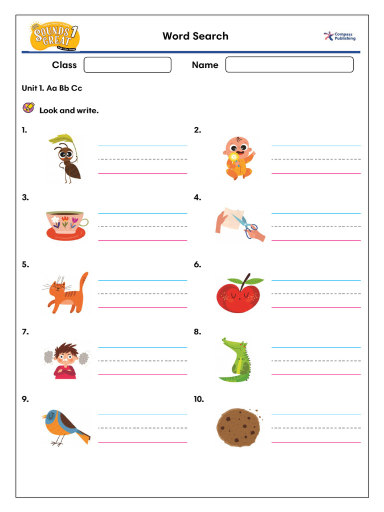 Sounds Great 2nd Edition - 1 - Word Search | PDF