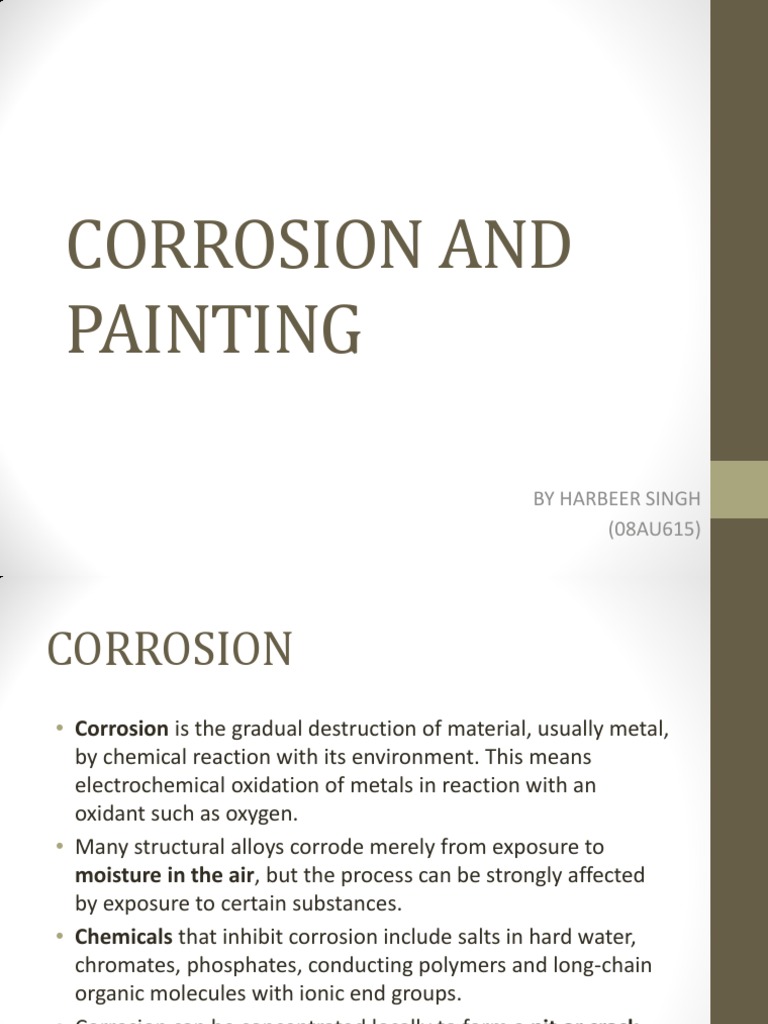 Corrosion and Painting | PDF | Corrosion | Chemistry